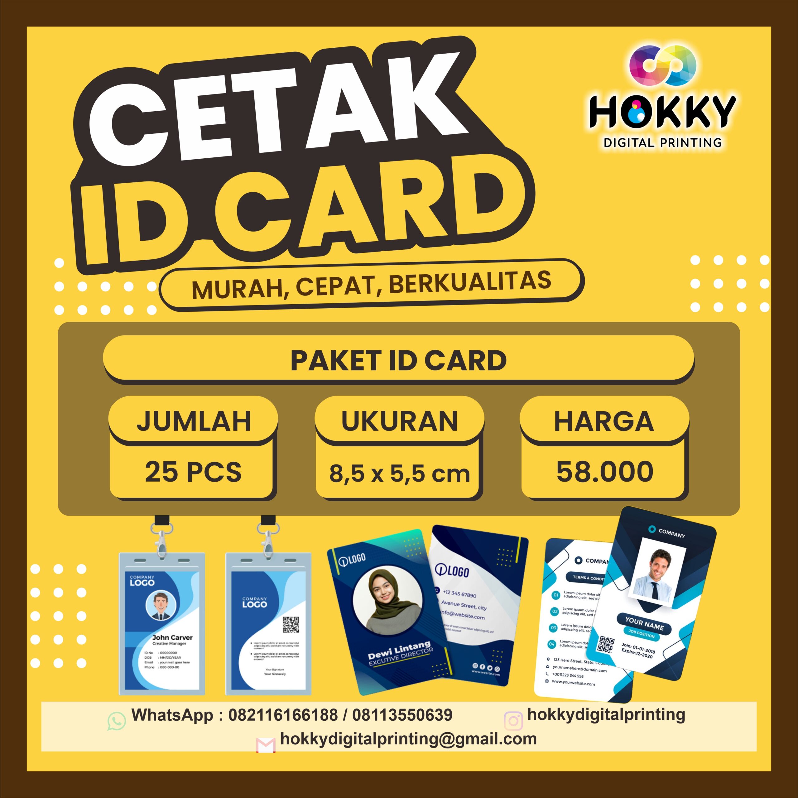 Cetak ID Card Murah Malang dengan Kualitas Terbaik